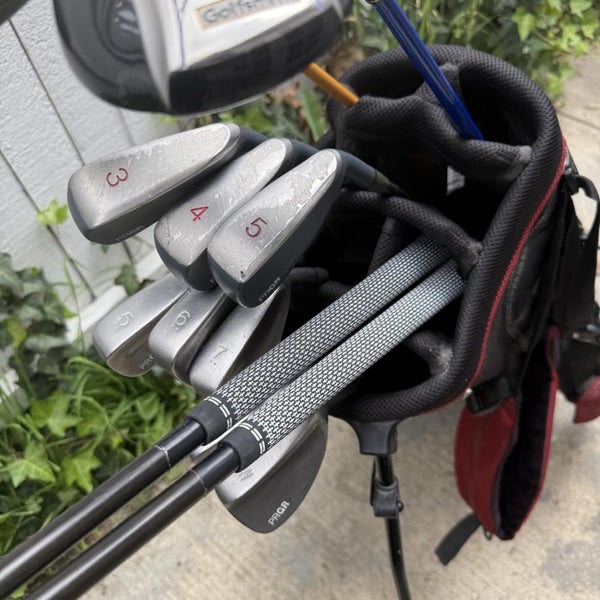 PRGR Mens Right Handed Golf Club Complete Set Carbon Fiber Face With ...