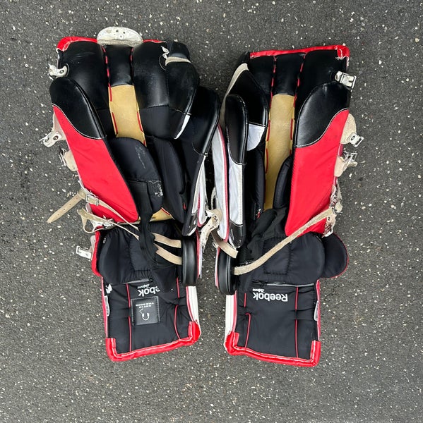 35+1 Reebok Goalie pad set | SidelineSwap | Buy and Sell on SidelineSwap