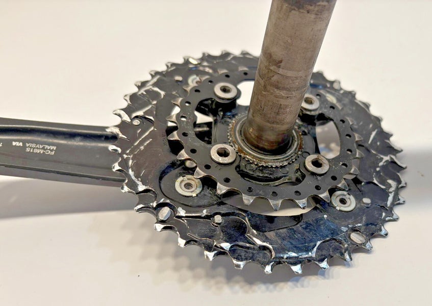 Shimano Deore FC-M615 175mm 34/24 Black Aluminum Mountain Bike Double ...