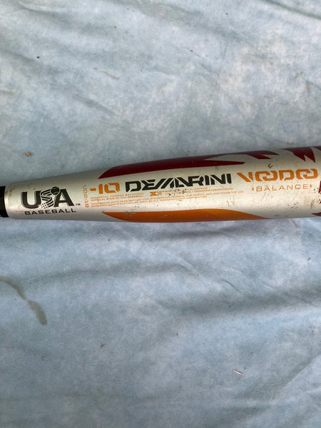 2018 DeMarini Voodoo Bat USABat Certified (-10) Alloy 18 oz 28" (Used ...