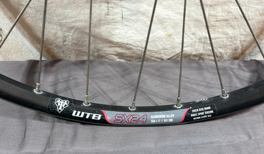WTB SX24 9-Speed Disc Brake Black Aluminum 26" Mtn Bike Wheelset ...