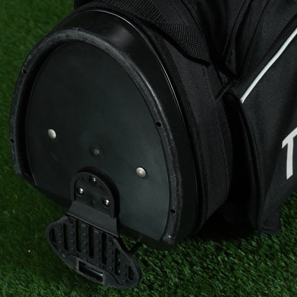 TOP FLITE STAND BAG 5 WAY DIVIDERS GOLF CARRY BAG BLACK / WHITE MENS ~ L@@K!! | SidelineSwap ...