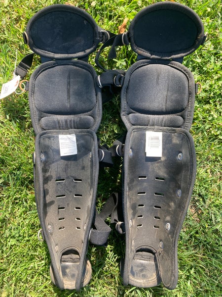 Rawlings 76DCW Catcher’s Leg Guards – Youth 14.5” – Black (Ages 9–12 ...