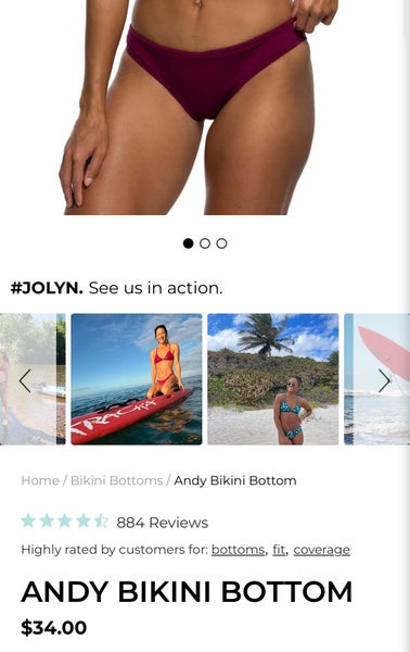 Jolyn burgundy training bikini set Isela top Andy bottoms small | SidelineSwap | Buy and Sell on ...