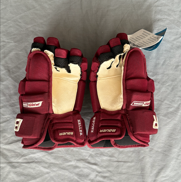 Arizona Coyotes Clayton Keller Bauer Pro Series Pro Stock Gloves 3rd ...