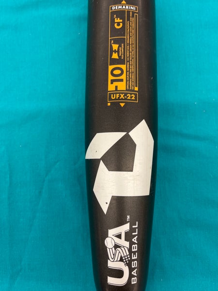 2022 DeMarini CF Composite Bat USABat Certified (-10) Composite 19 oz ...