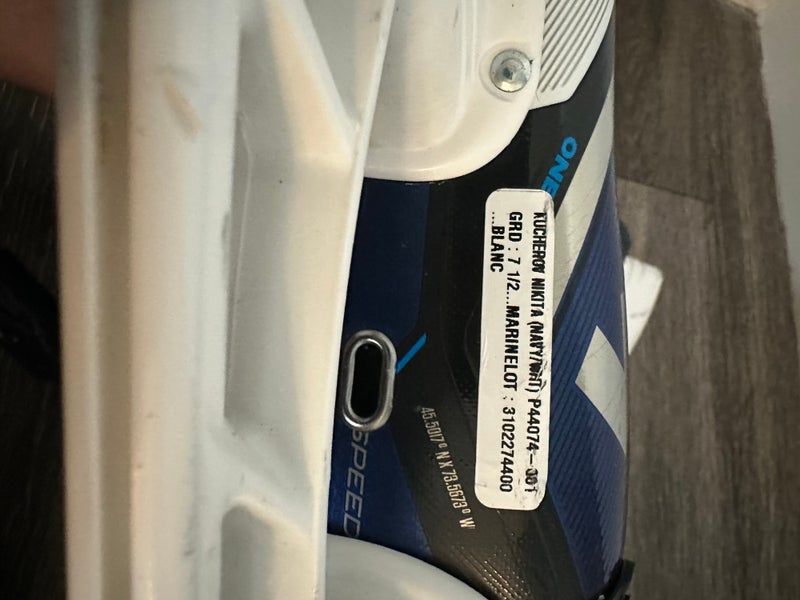 RARE Game Used Nikita Kucherov Blue Color Way CCM Jetspeed FT6 pro ...