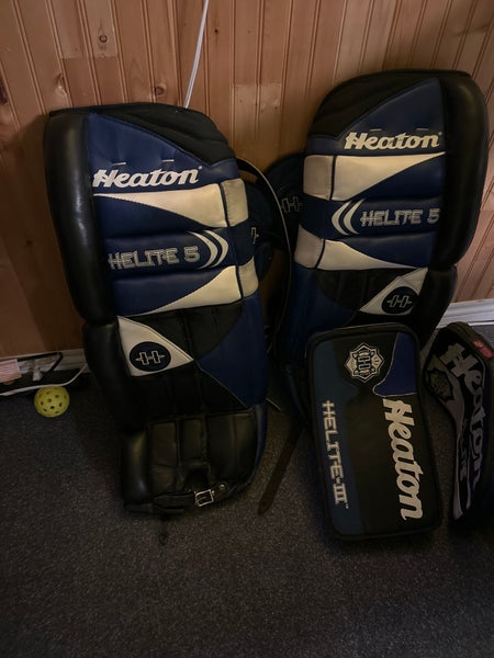 Heaton Helite 5 goalie Pads With Trapper And Blocker | SidelineSwap ...