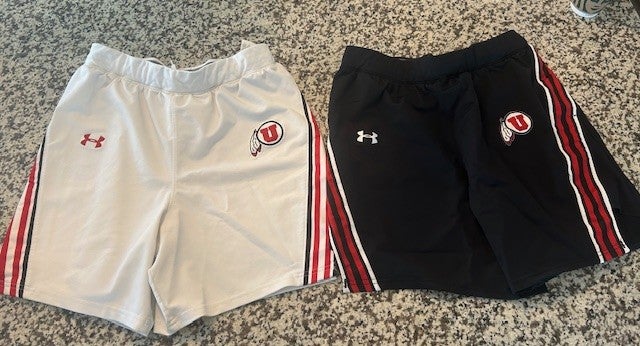 Under Armour U of Utah team game shorts mens lacrosse L both home ...