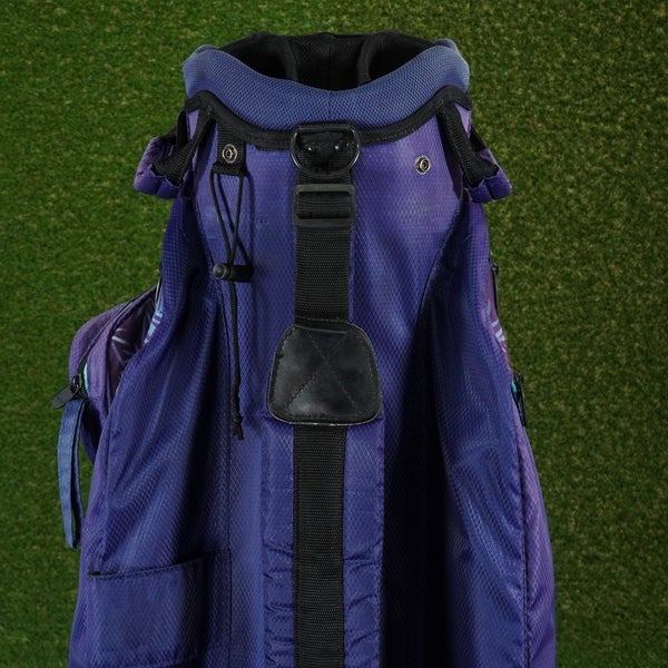 RJ GOLF LADIES PURPLE CART BAG WOMEN'S 14-WAY GOLF BAG ~ HEAVILY SUN ...
