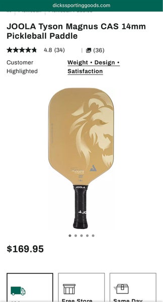 JOOLA Tyson Magnus CAS 14mm Pickleball Paddle | SidelineSwap | Buy and ...