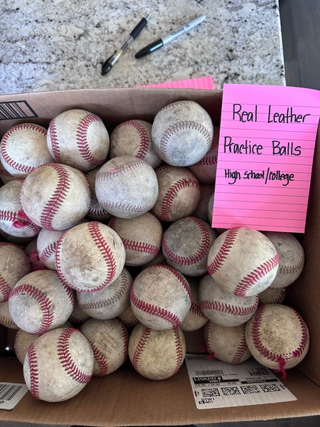 48 Real leather practice baseballs | SidelineSwap | Buy and Sell on ...