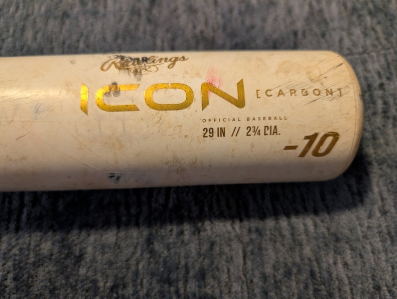 2024 Rawlings Icon Composite USSSA Certified Bat (-10) 19 oz 29" (Used ...