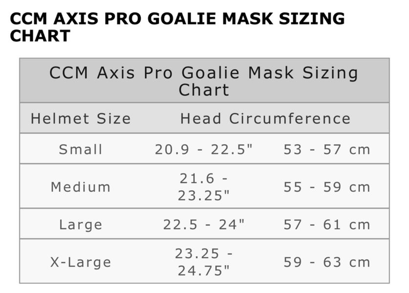 SR Small CCM AXIS PRO Goalie Mask | SidelineSwap | Buy and Sell on ...