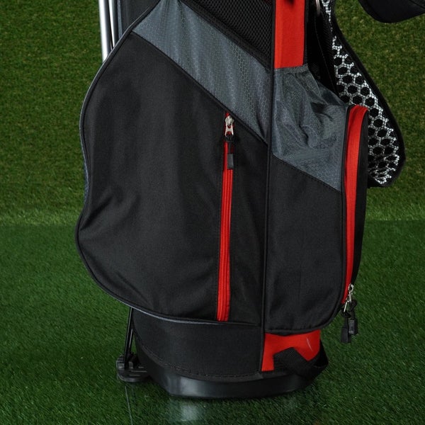 WILSON MEN'S PROFILE SGI STAND BAG 5 WAY DIVIDERS GOLF BAG, RED / BLACK ...