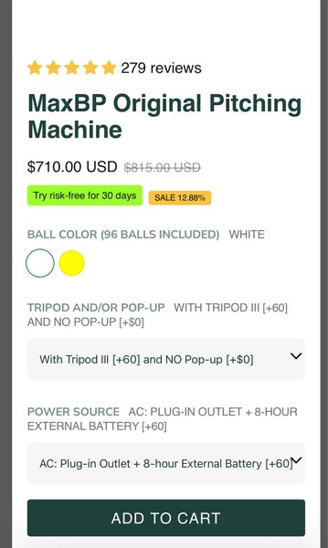 Wiffle ball pitching machine (MAX BP) | SidelineSwap | Buy and Sell on SidelineSwap