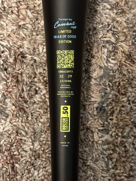 2025 Combat MFG Spec A1 Alloy BBCOR Certified Bat (-3) 29 oz 32" (New ...