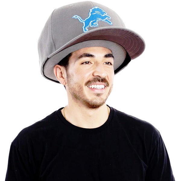 NEW Noggin Boss Detroit Lions Giant NFL Fan Combo Jumbo Hat And Chain ...