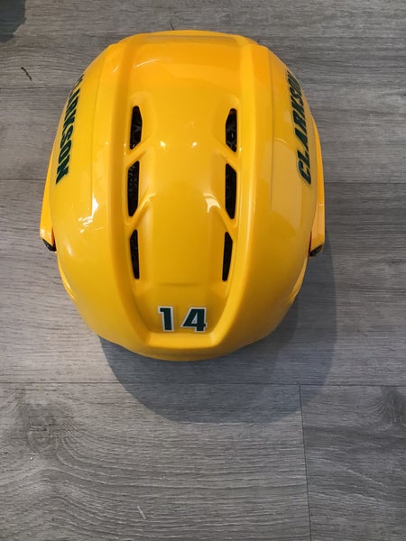 Clarkson University Medium CCM Super Tacks X Helmet Pro Stock #14 (Used ...