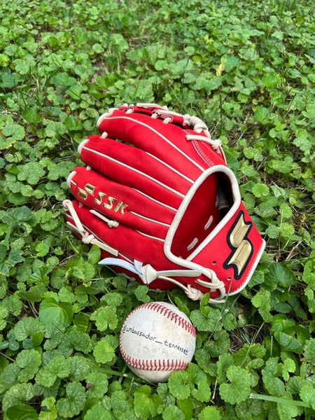 SSK Z7 Specialist 11.5” Red/Camel Spiral I Web Infield Baseball Glove | SidelineSwap | Buy and ...