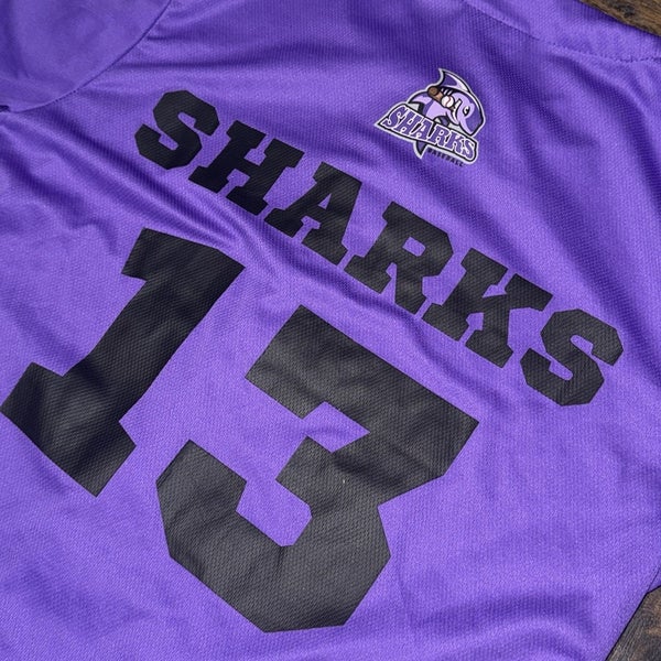 Martha's Vineyard Sharks NECBL Summer Baseball Purple Button Up Jersey ...