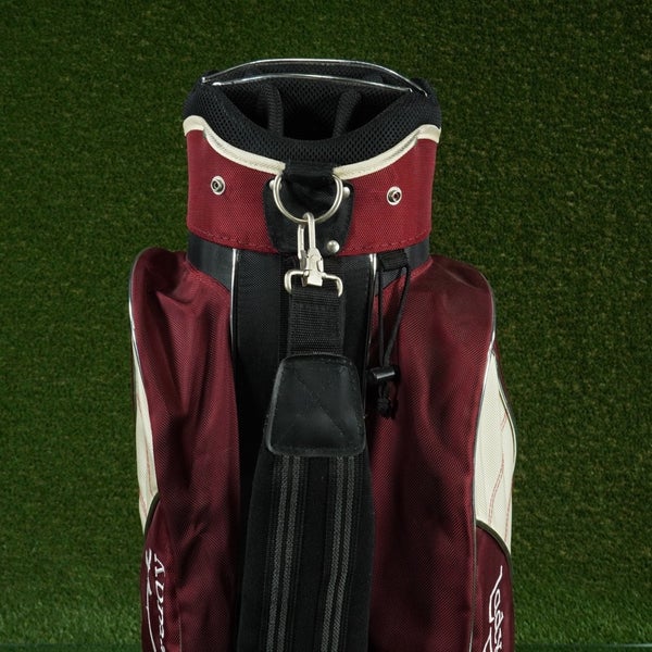 LADY FAIRWAY HSL CART BAG 14-WAY DIVIDERS LADIES GOLF BAG, WHITE / RED ...
