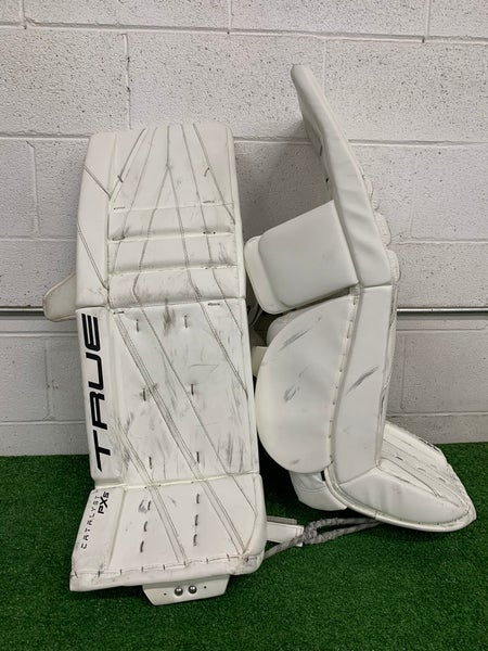 White 33" Senior True Catalyst PX5 Goalie Leg Pads Pro Stock (Used ...