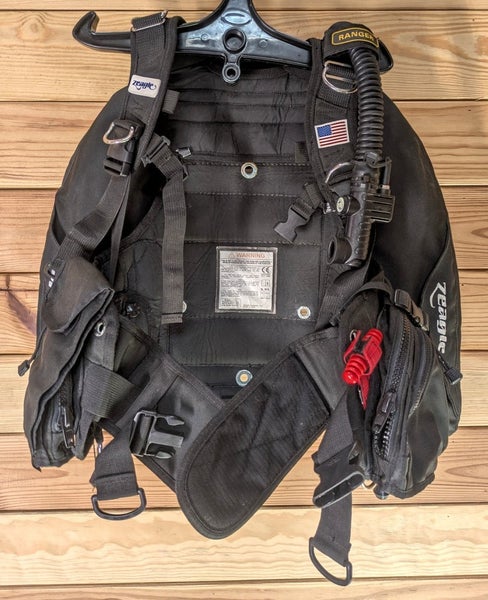 Zeagle Ranger BC BCD Weight integrated Rip Cord Harness Wing Side Mount ...