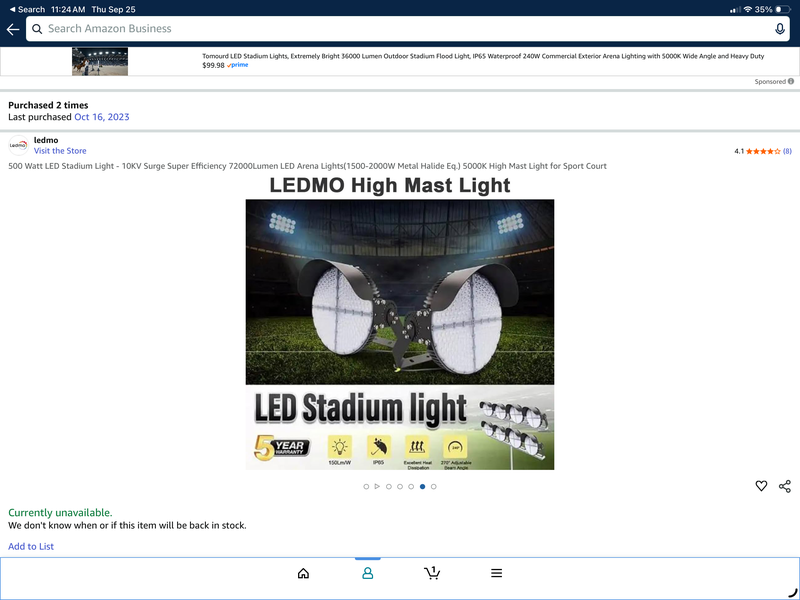 (New) 500 Watt LED stadium lights | SidelineSwap | Buy and Sell on ...