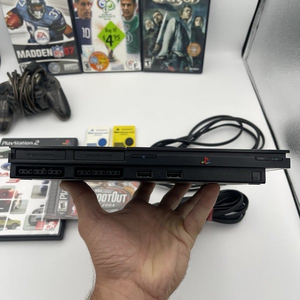 Sony PlayStation 2 PS2 Slim Black Console System Bundle SCPH-90001 ...