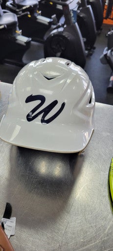 Used All-Star HELMET 6 7/8 - 7 1/8 Batting Helmet No Mask White One ...