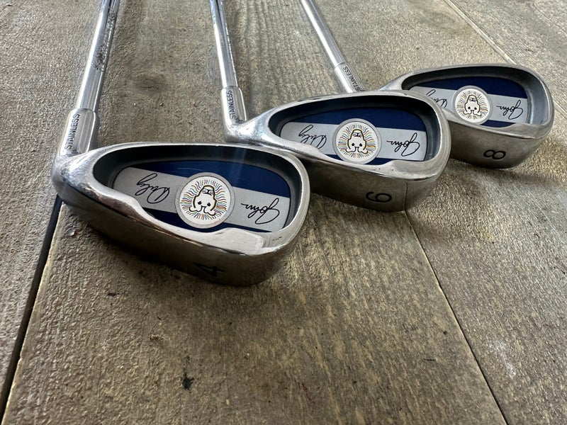 John Daly 4 6 8 Irons Signature Blue Lion Mid Firm Steel Shaft RH Golf ...