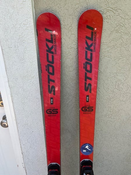 Stockli LASER GS FIS 168 cm Racing Skis With Bindings (Used ...