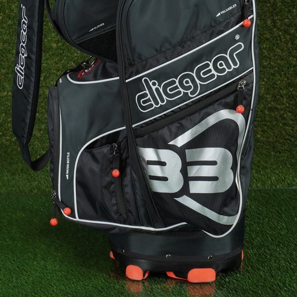 CLICGEAR B3 CART BAG 14-WAY DIVIDERS PUTTER WELL GOLF BAG, BLACK RED ...