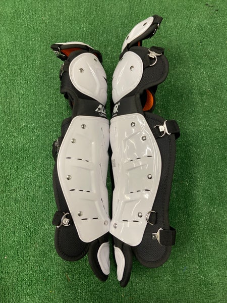 White All Star Advanced Series Catcher's Leg Guards (New) Medium ...