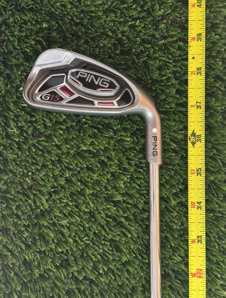 Ping G15 Iron Set 4-PW+SW+UW White Dot 3* Up AWT Stiff Flex Right ...
