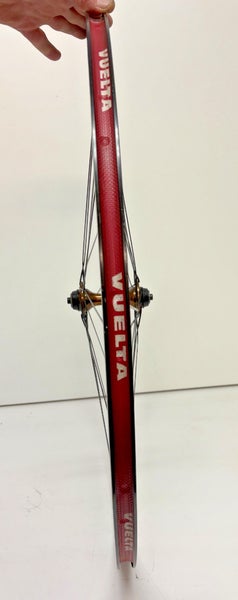 Vuelta Aero Max 24-Bladed Spoke Black Aluminum 700C Front Wheel Zero ...