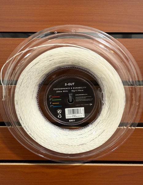 Dunlop S-Gut, Natural, Tennis String Reel 200m, Authorized Dealer, 18g ...