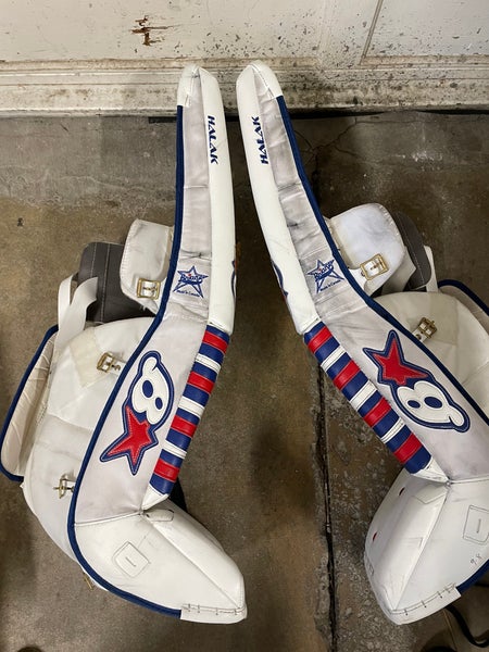 Halak pro return NY Rangers leg pads | SidelineSwap | Buy and Sell on ...