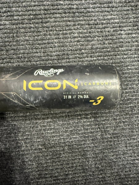 2023 Rawlings Icon Composite BBCOR Certified Bat (-3) 28 oz 31" (Used ...