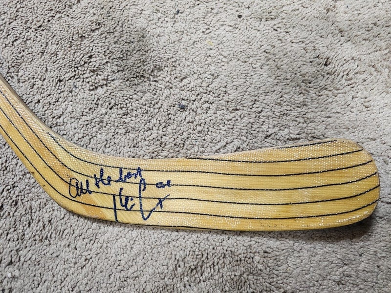 KEVIN LOWE 96'97 Signed Edmonton Oilers HHOF NHL Game Used Hockey Stick ...