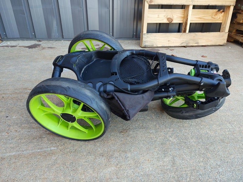 Caddytek Caddylite EZ Three Wheel Golf Push Cart Green/Black Foldable ...
