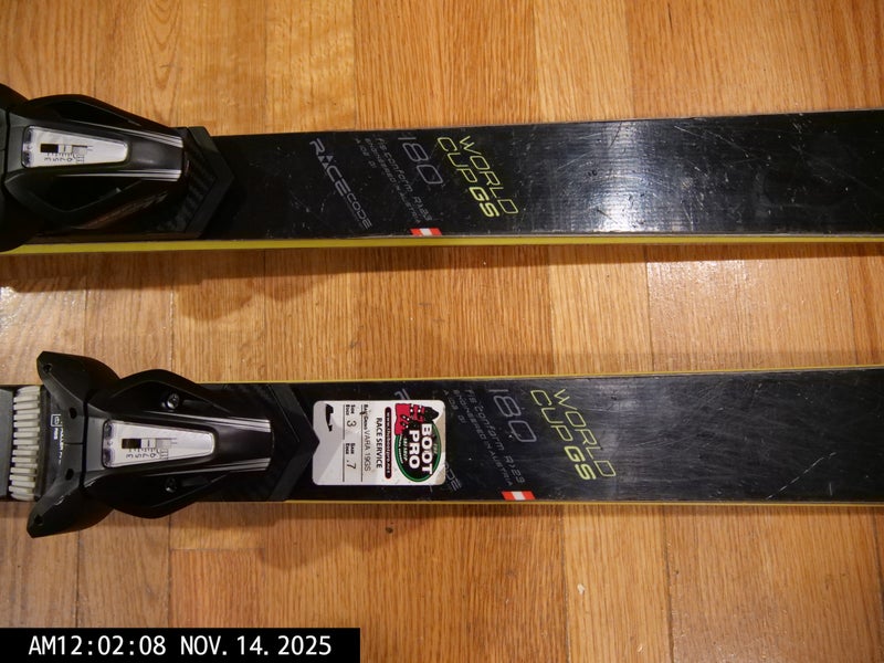 Unisex Racing 180 cm Fischer RC4 World Cup GS Skis With Bindings Max ...