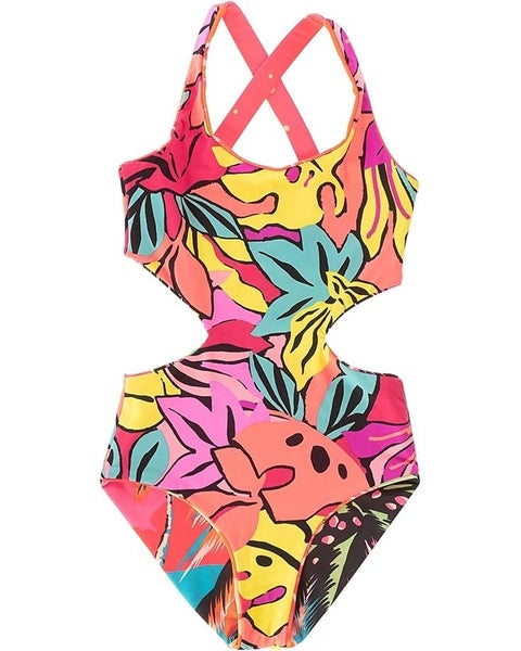 Maaji Aurorally One Piece Girls 8 Electric Sunrise Reversible Swimsuits ...
