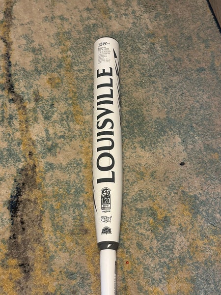 Louisville Genesis White Lightning 28oz Balanced Slowpitch Softball Bat ...