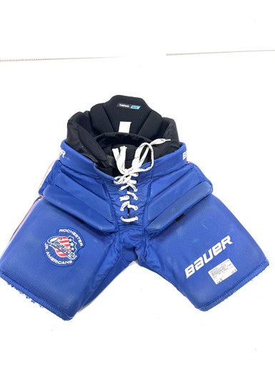 Used Bauer TEAM JR AMERKS Junior Goalie Pant Royal Blue MD 11860 ...