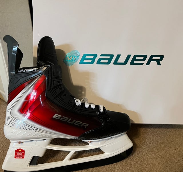 2025 custom Red Bauer Vapor Flylite Hockey Skates Wide Width 9.5 (New ...