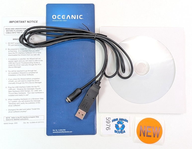Oceanic DC V4 for: OCS, OCI, F11 Dive Computer Data Download Interface ...