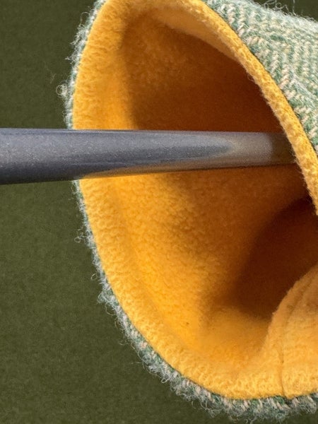 Seamus Driver Headcover Green Yellow Logo Harris Tweed Fescue 100% Wool ...