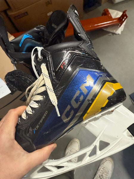 Used Blue/Yellow CCM Jetspeed FT6 Pro Skates | Size 10.5D | D208 ...
